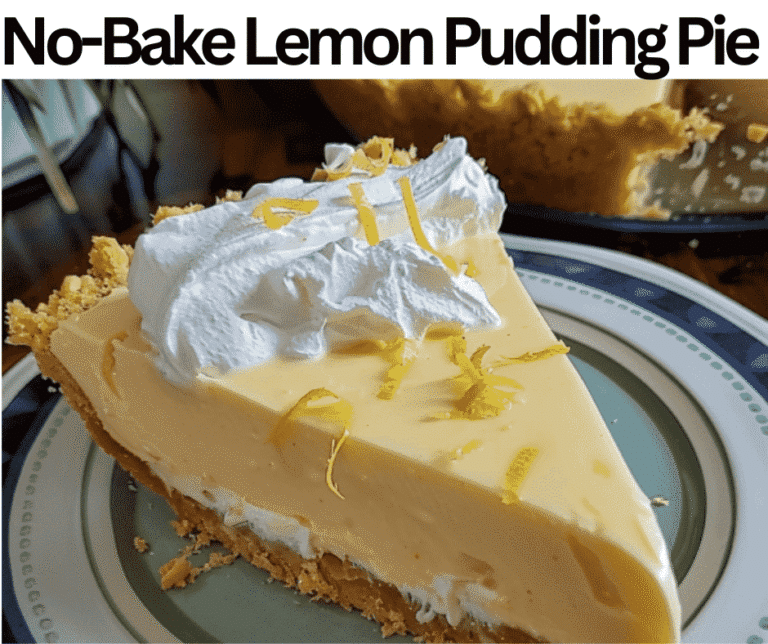 No-Bake Lemon Pudding Pie - Keto Recipes
