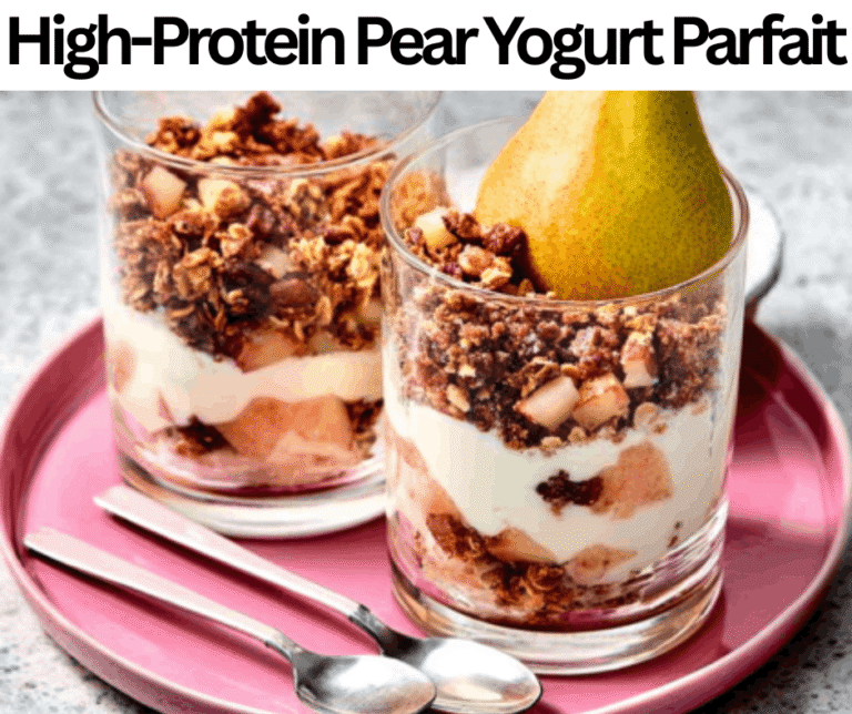 High-Protein Pear Yogurt Parfait - Keto Recipes