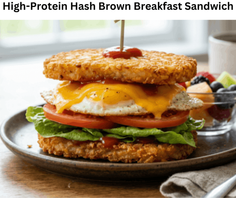 High-Protein Hash Brown Breakfast Sandwich - Keto Recipes